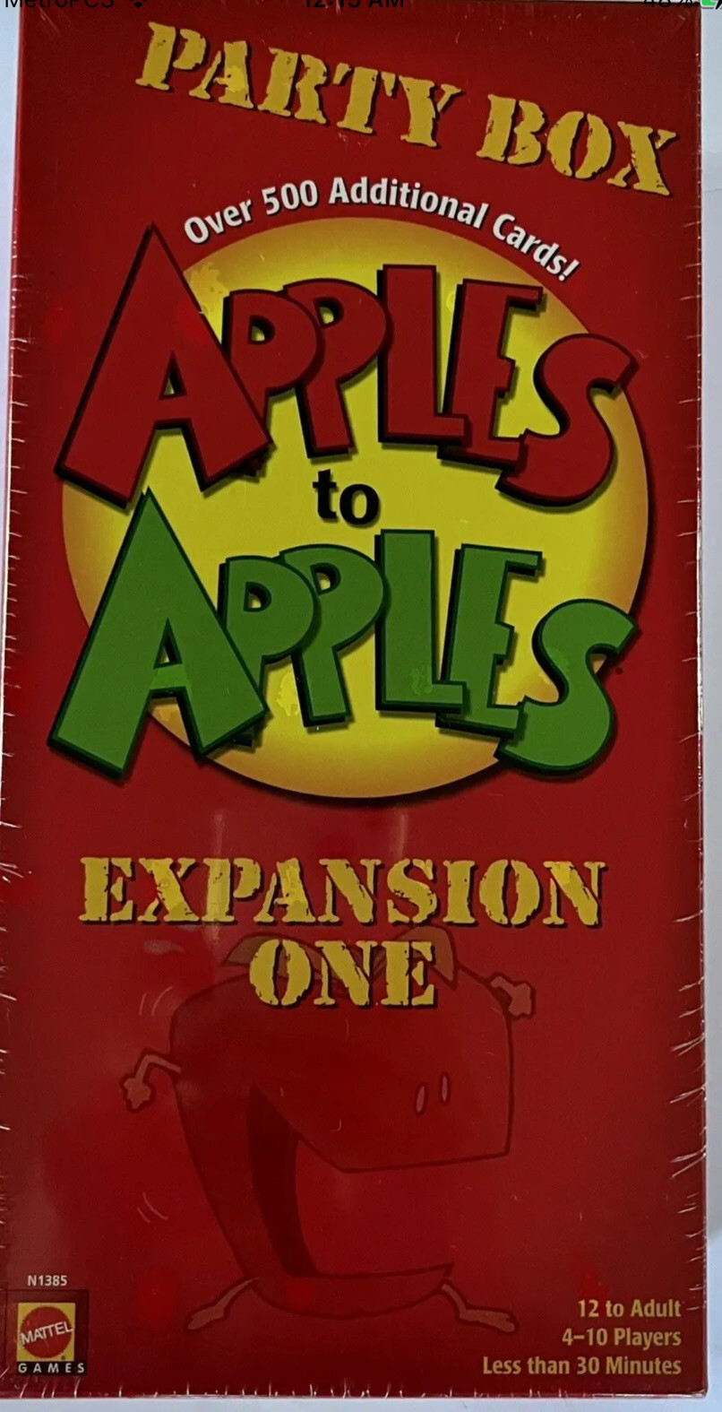 NEW Apples To Apples Card Game Expansion Pack ONE for Party Box | NEW ...