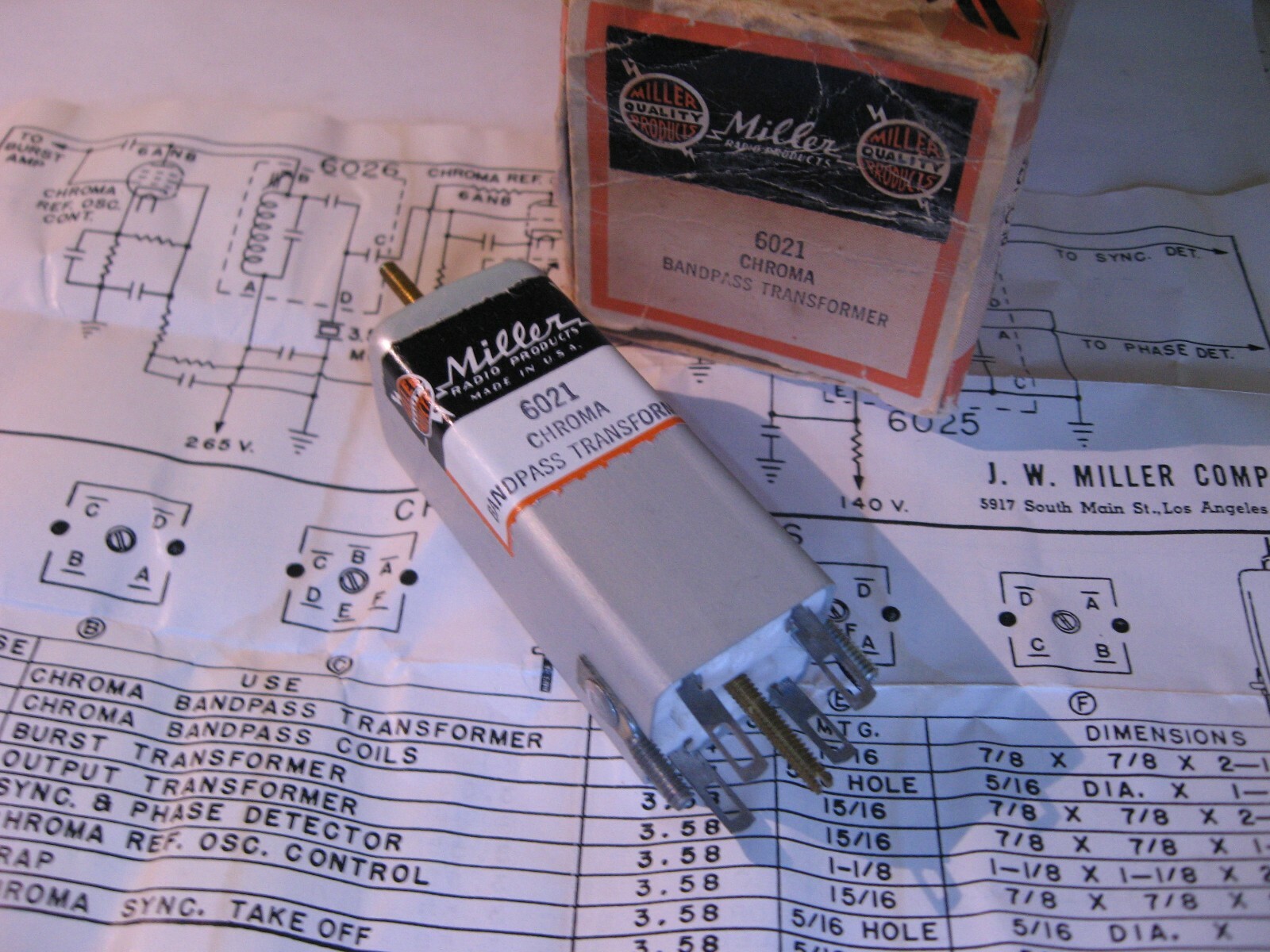 Miller 6021 Coil Tunable Transformer Chroma Bandpass - NOS Qty 1 | eBay