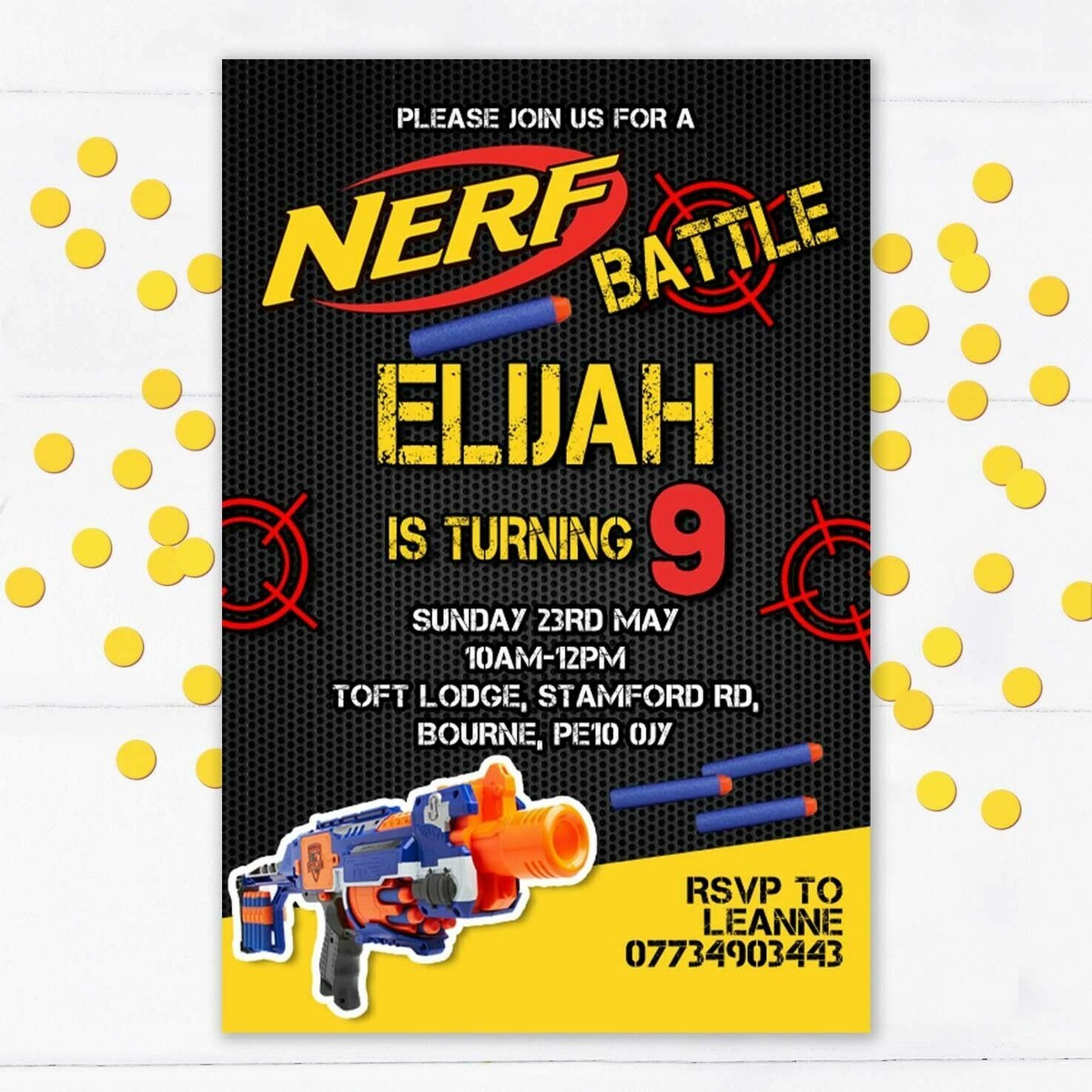 Nerf Party Invitation Background One Of Our Favorite Free Birthday