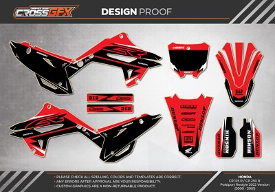 2000 2001 Graphics Kit CR 125 R 250 CR125 CR250 Polisport Restyle 2022 ...