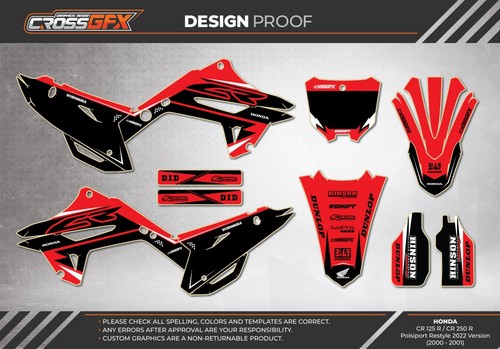 2000 2001 Graphics Kit CR 125 R 250 CR125 CR250 Polisport Restyle 2022 ...