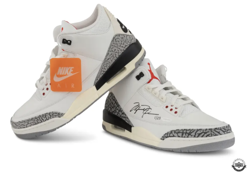 Michael Jordan Autographed Nike Air Jordan 3 Retro 'Reimagined' Shoes ...