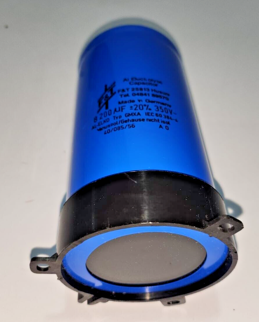 F&T ELECTROLYTIC CAPACITOR 8200UF 20% 350V 15cmx7.5cm | eBay