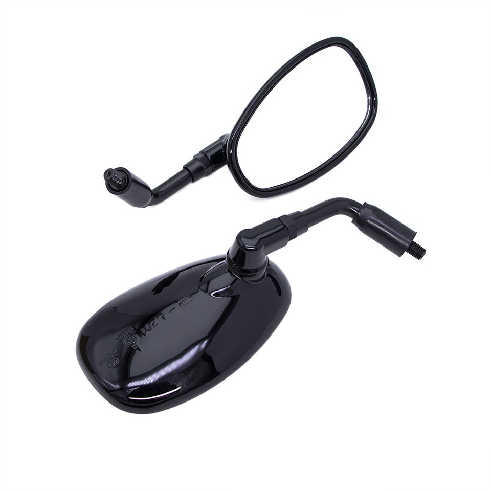New 10mm Black Oval Rearview Side Mirrors E3 Mark For Honda CMX 300 ...