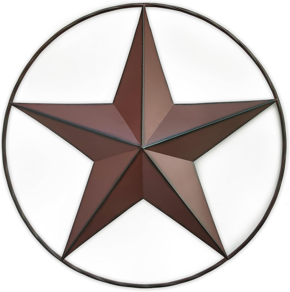 21" Red Barn Star Wall Decor,Metal Stars Rustic Vintage Western Country ...