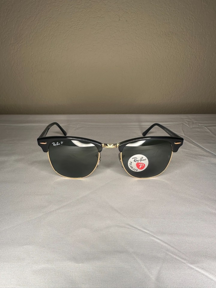 BRAND NEW Ray Ban Clubmaster Polarized Sunglasses RB3016 901/58 51-21 ...