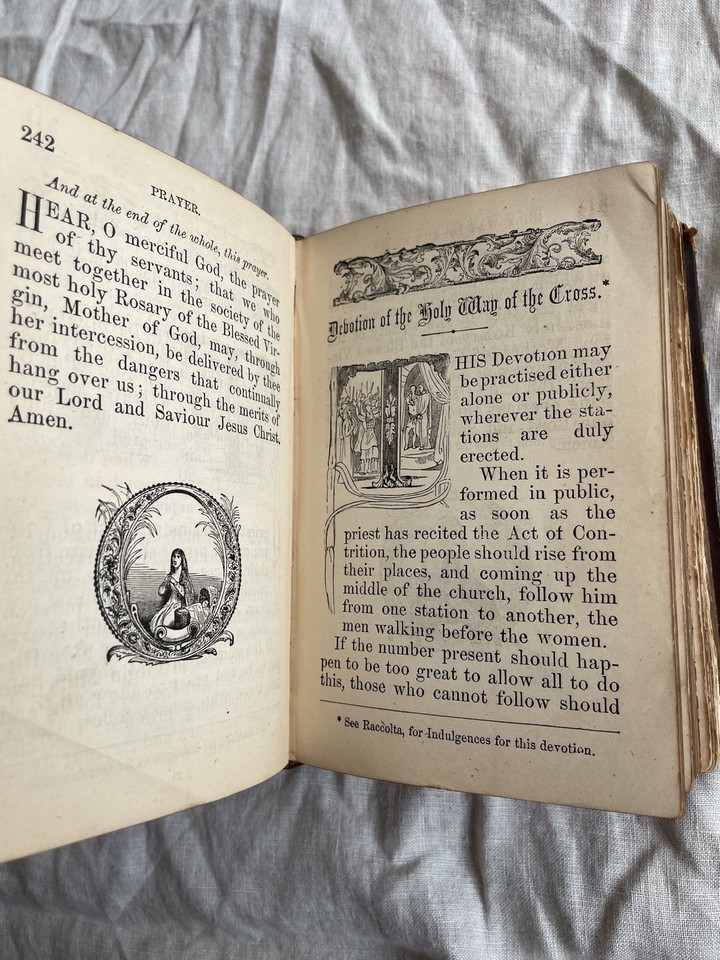 Daily Prayers Antique 1873 Catholic Prayer Book D.&J. Sadlier ...