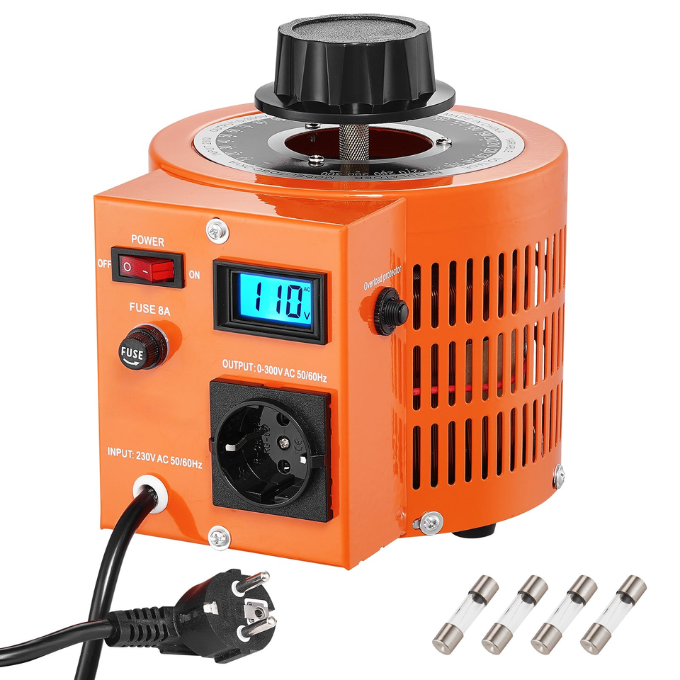 Variable Transformer 2000VA Regulated Output From 0 To 240 Volts Variac ...