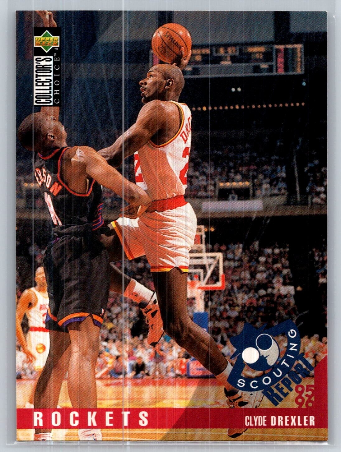 1996-97 Collector's Choice Scouting Report Clyde Drexler Houston ...