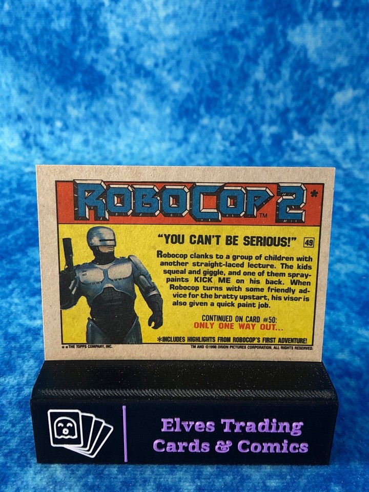 Robocop 2 SINGLE Non-Sport Trading card by Topps 1990 | eBay UK