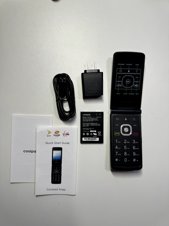 Coolpad Snap 3312A - 4GB - Black Flip Phone | eBay