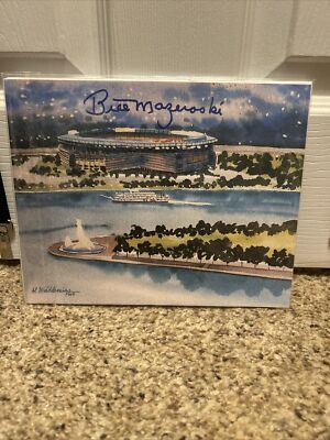 Pittsburgh Three Rivers Stadium Painted Mural AUTOGRAPHED By Bill ...