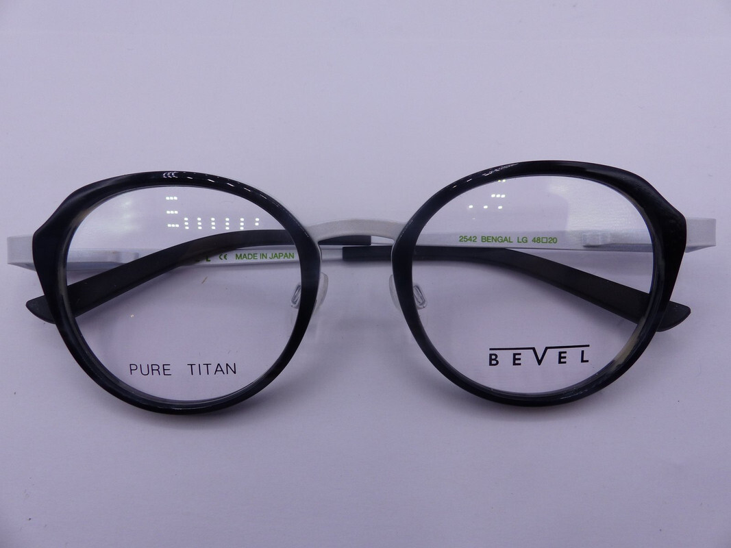 BEVEL 2542 BENGAL LIQUORICE GRAIN WOMENS EYEGLASSES FRAMES SIZE 48-120 ...