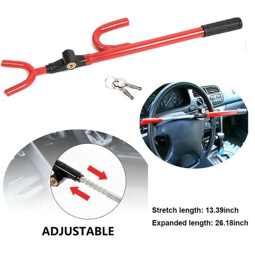 Steering Wheel Lock The Club Twin Hooks Anti Theft Universal Car Van ...