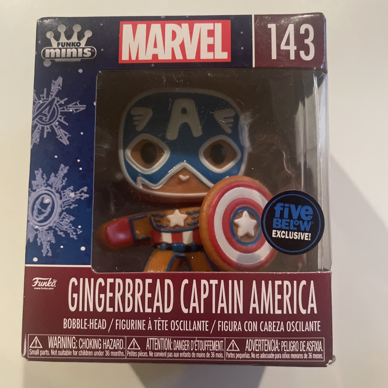 Funko pop minis Marvel: Gingerbread Captain America Vinyl Figure #143 ...