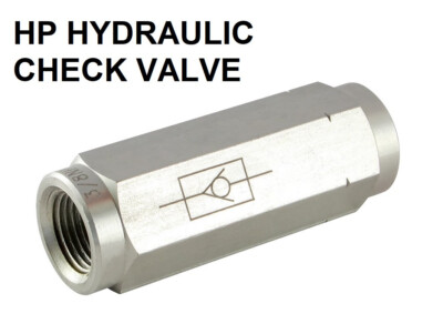 HYDRAULIC STEEL CHECK VALVE 1.1/4 BSP NON RETURN NRV 300 BAR RATED 0.35 ...