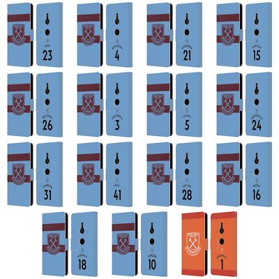 WEST HAM UNITED FC 2020/21 PLAYERS AWAY KIT LEATHER BOOK CASE FOR SONY ...