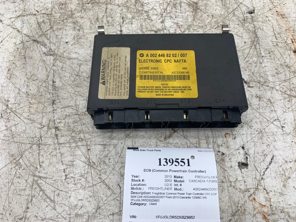 Freightliner Common Power Controller CPC SAM CAB A0024468202 From 2013 ...