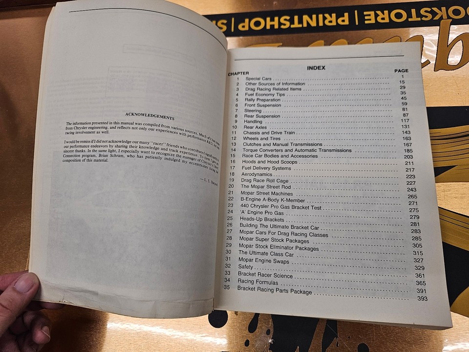 Carroll Shelby Mopar Chassis Speed Secrets Book Vintage 1984 NHRA ...