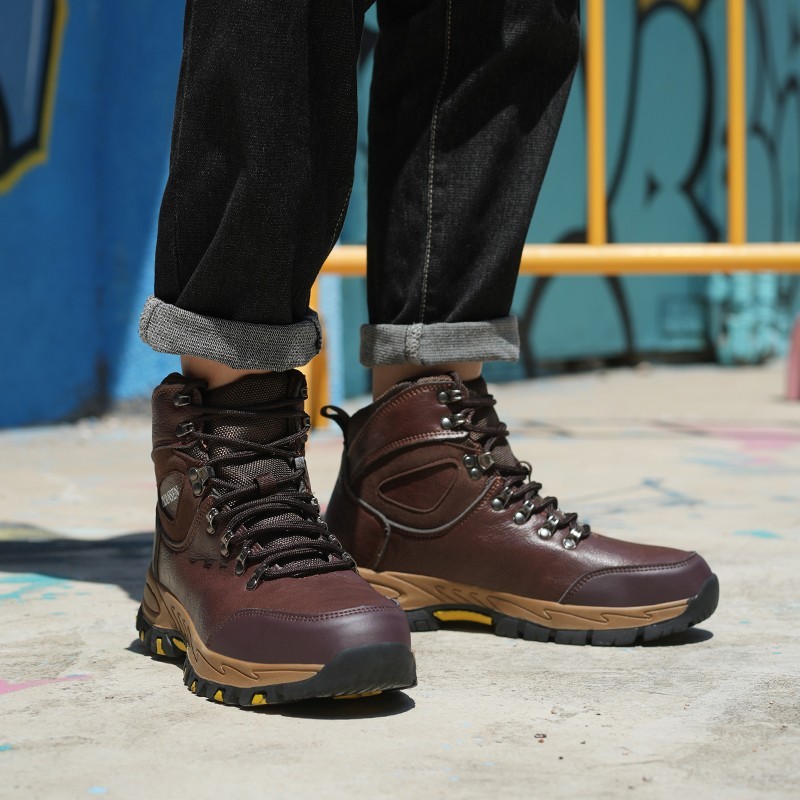 Mens Waterproof Work Boots Steel Toe Safety Shoes Indestructible Non ...