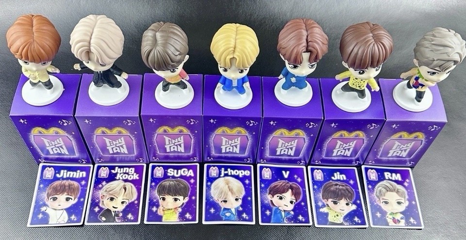 BTS Meal McDonald's TinyTAN Figures Full Set 7 Members + Cards 2025 Kpop and BOX | eBay