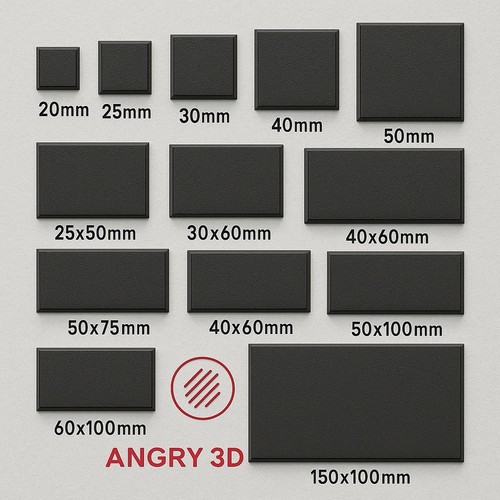 Miniature Square Bases -Warhammer 40k ,DND, ADLG, DBA Miniatures ...