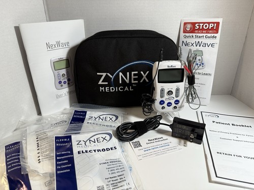 ZYNEX NexWave TENS Unit Stimulator, AC, Electrodes, Manual, Powers on ...