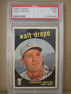 1959 Topps #158 Walt Dropo Cincinnati Reds PSA 7 NM Set-Break 8699 | eBay