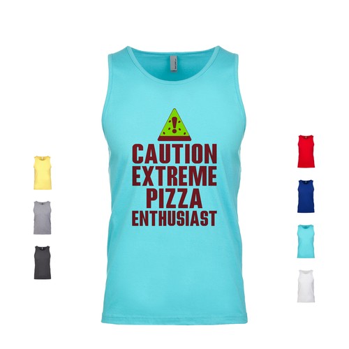 Caution Extreme Pizza Enthusiast italian food cheese tomato oven Men's ...