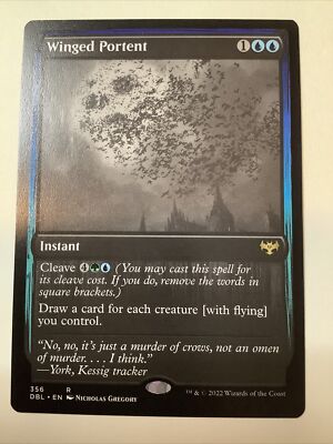 MTG DBL: Winged Portent (Instant) Grayscale Rare 356 | eBay