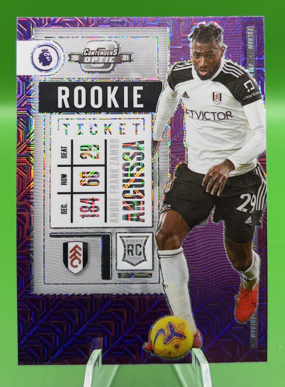 2020-21 Contenders Optic #1 ANDRE FRANK ZAMBO ANGUISSA Purple Mojo ...