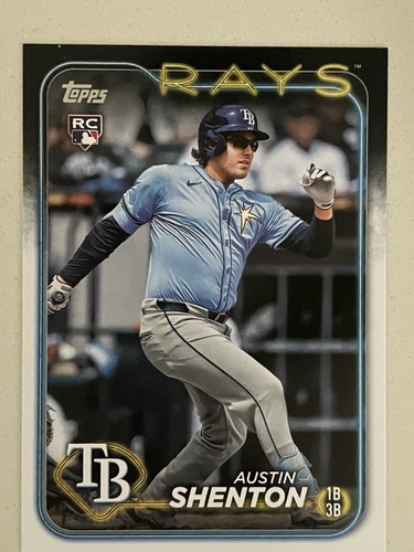 Austin Shenton Tampa Bay Rays 2024 Topps Update "Rookie Card" RC US275 ...