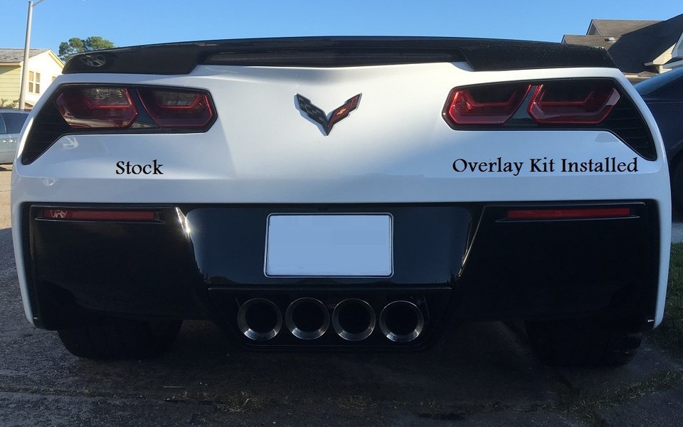 FOR 14-17 Corvette C7 Taillight Turn Signal & Reverse PreCut Smoke ...
