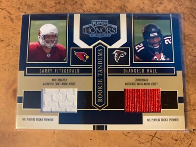 2004 Playoff Honors Rookie Tandem Jerseys #RT3 Larry Fitzgerald ...