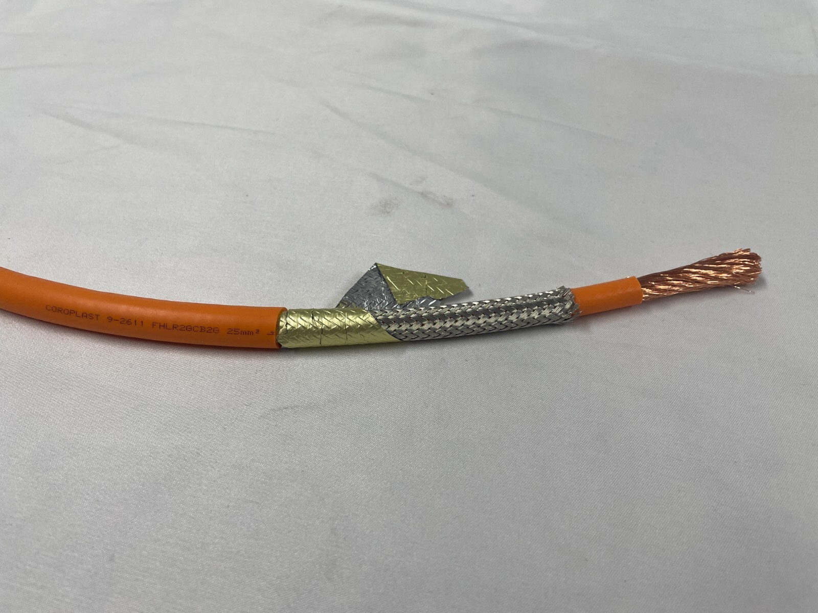 New 4 AWG Orange Shielded Copper Wire By the foot Coroplast 9-2611 FHLR2GCB2G | eBay