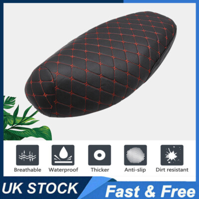 Universal Motorcycle Motorbike Seat Cover Scooter Cushion PU Leather ...