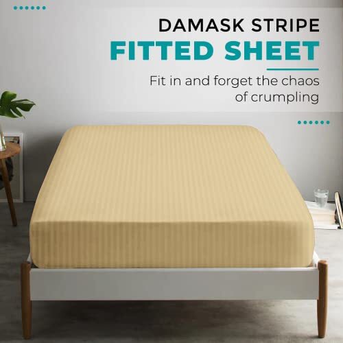 1 Piece Fitted Sheet Size, 100% Cotton 18 inch Extra Deep Full Semolina ...