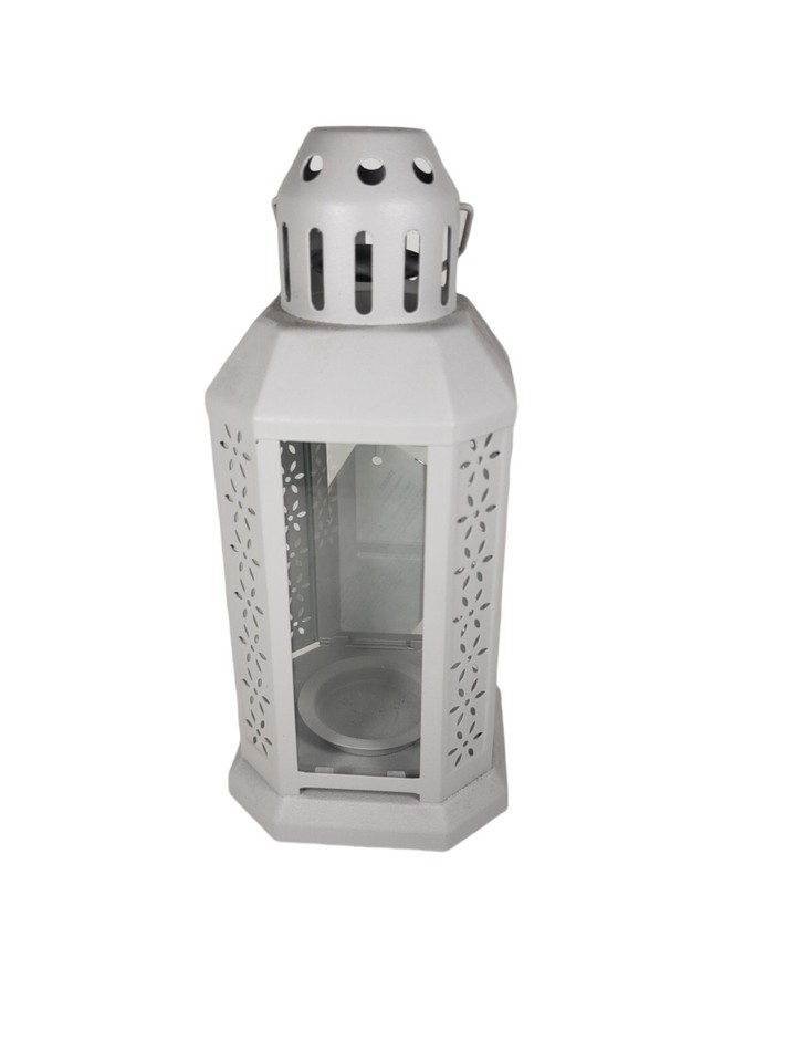 New IKEA ENRUM Lantern,Tealight indoor/outdoor, White | eBay