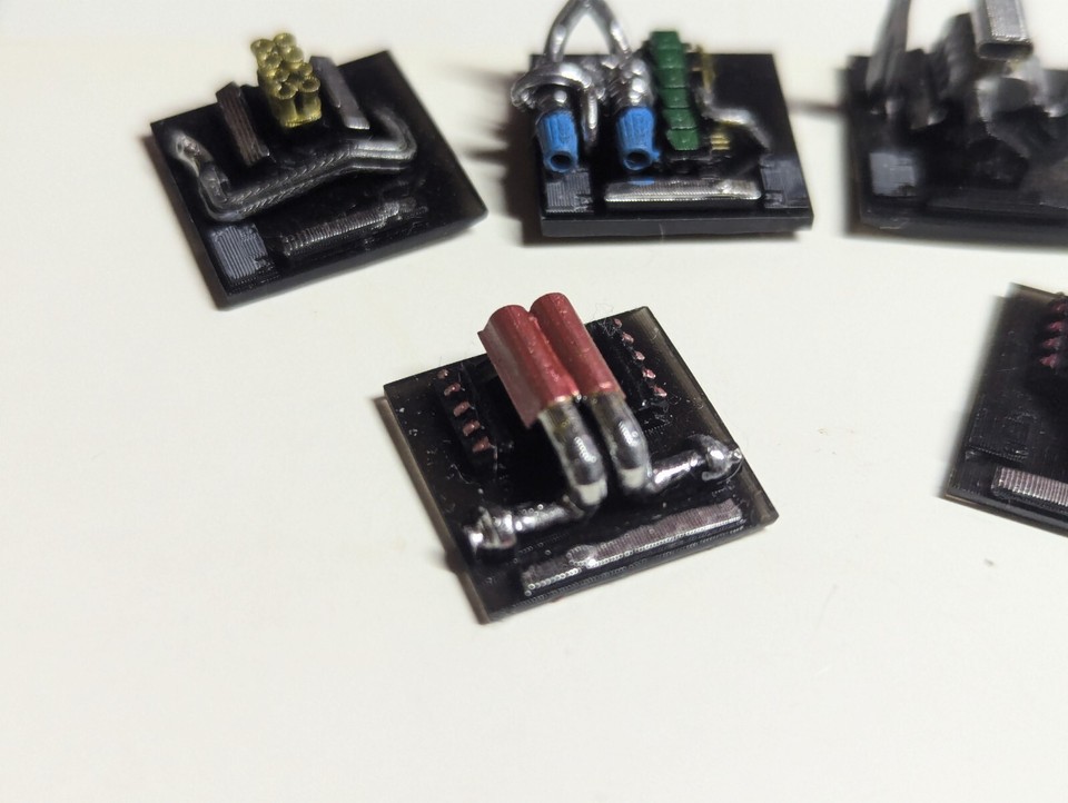 1/64 Scale Custom 3D printed engines for M2 square body LOT of 6 ...