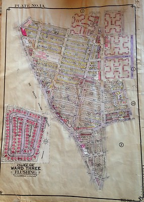 ORIGINAL 1946 E. BELCHER HYDE ATLAS MAP LITTLE NECK BAYSIDE QUEENS NEW ...