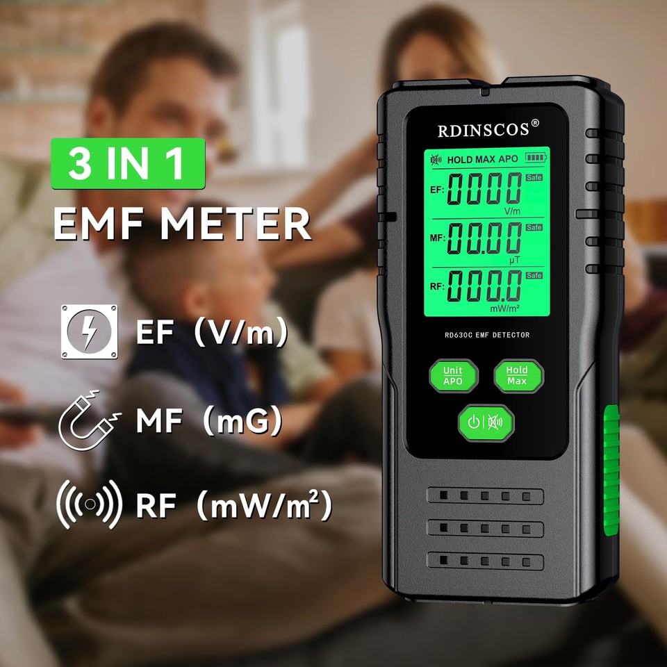 EMF Detector, Detect All 3 Types of Electromagnetic Radiation Field in ...