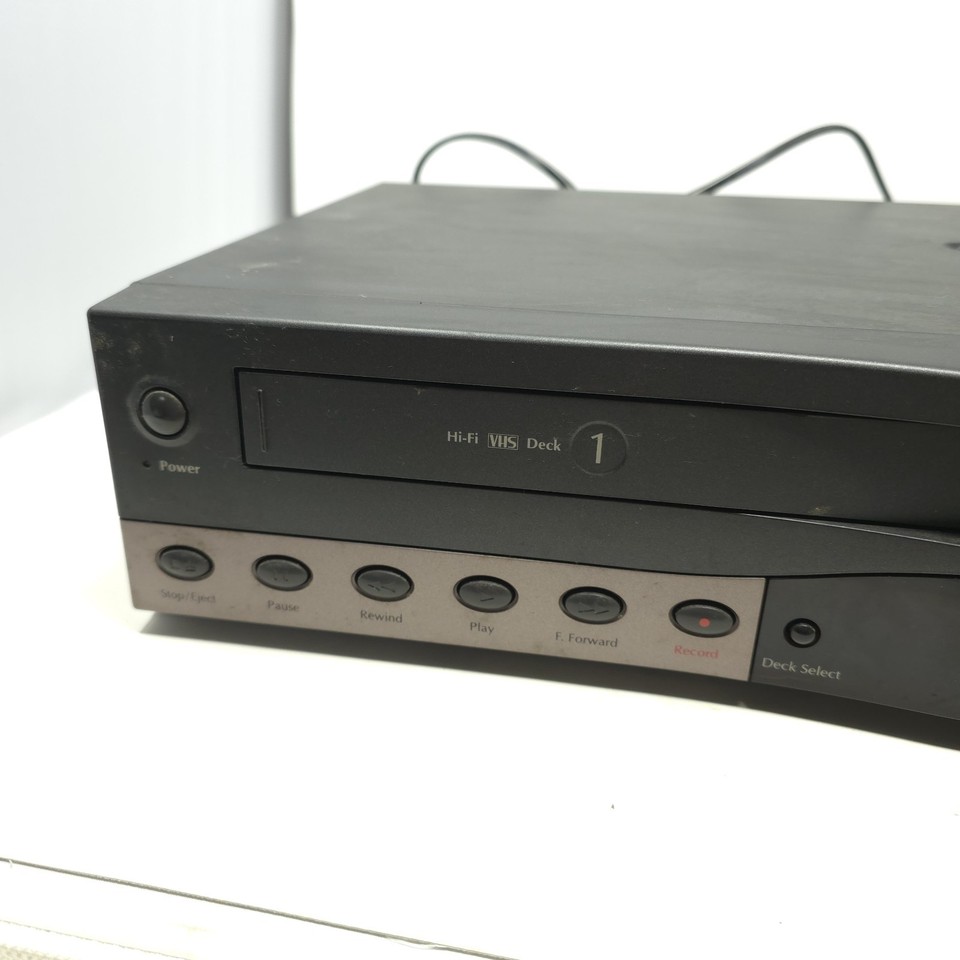 Go-Video DDV9556 Dual-Deck VHS VCR Recorder, Player, Copier - TESTED ...