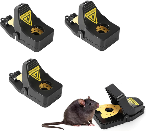 4-Pack Reusable Mouse Traps - Heavy Duty, High Sensitivity, Safe ...