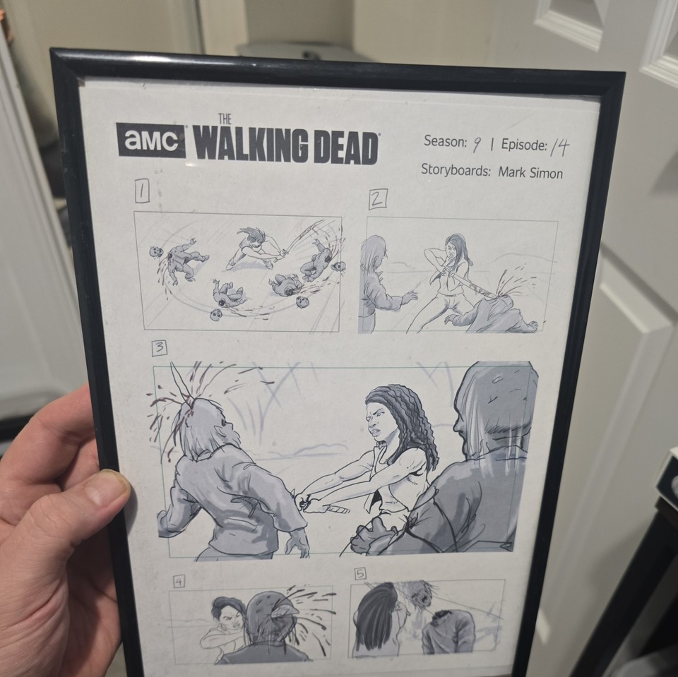 The Walking Dead Storyboard Art Print Official Replica AMC Supply Drop ...