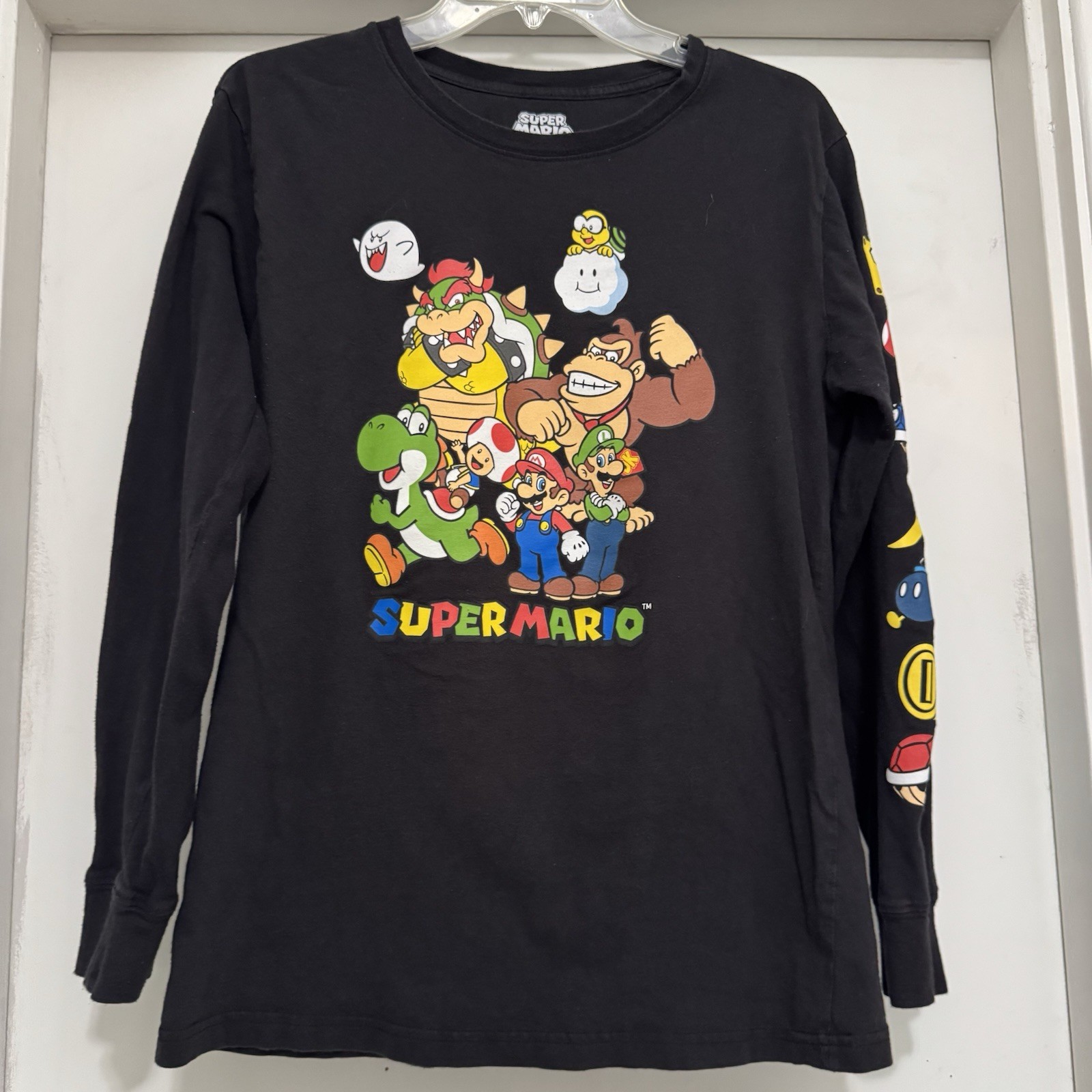 Super Mario Long Sleeve Shirt Mario Kart Theme Size M… - Gem