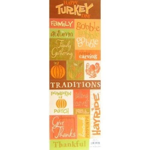 Happy Thanksgiving Cardstock Stickabilities Stickers Sheet | eBay