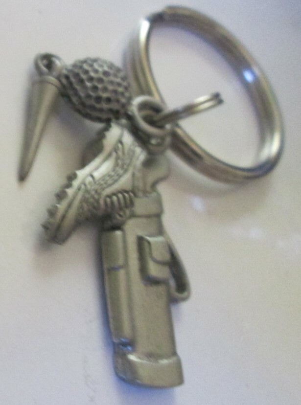 GOLFER GOLF metal charms keyring key chain keychain | eBay