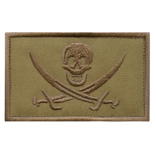 calico jack skull DEVGRU tan coyote embroidered tactical jolly roger ...