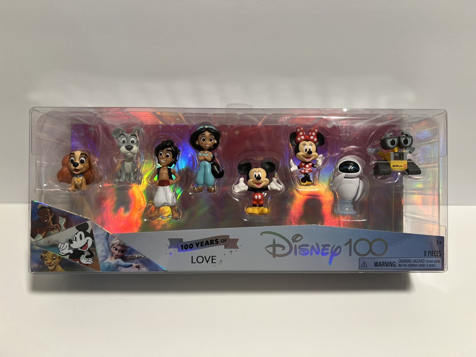 DISNEY D100 Celebration 8 Figure Pack LOVE Mickey Minnie Lady Tramp ...