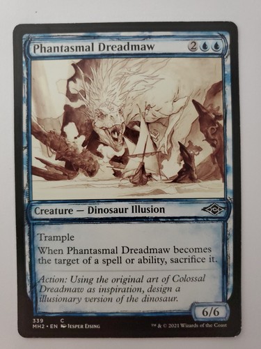MTG Magic The Gathering Card Phantasmal Dreadmaw Creature Dinosaur Illusion Blue | eBay